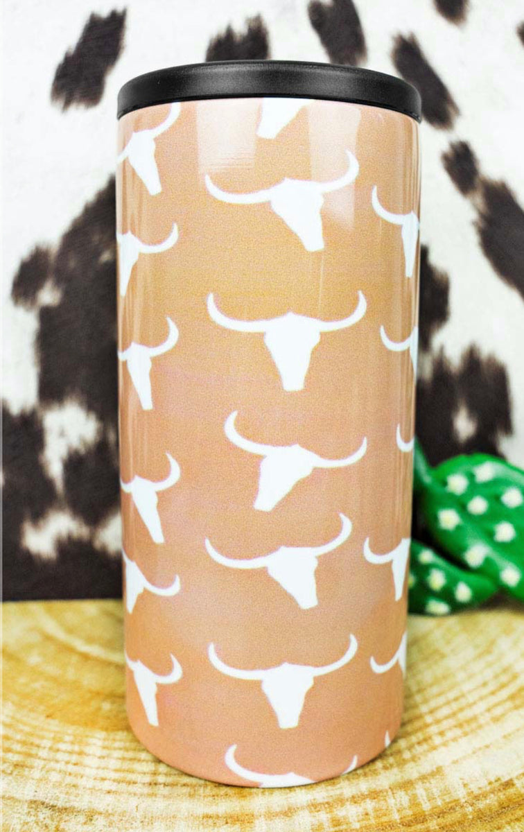 Ranchy Steer Skull Western Skinny Can Hard Koozie – Bella Cowgirl Boutique